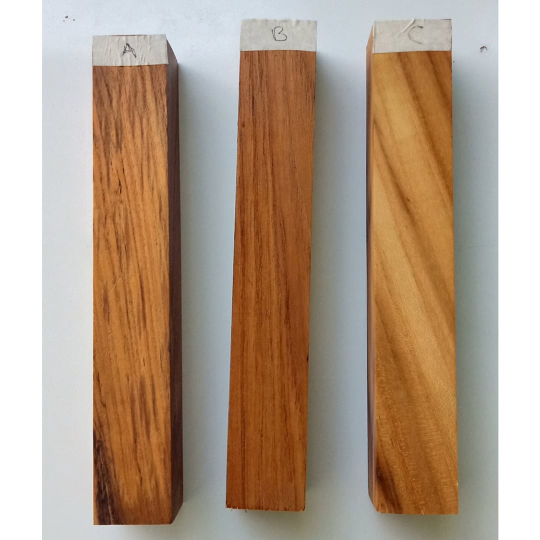 Knife Handle Blank Solid Teak Block Teak Wood Custom Natural Teak ...