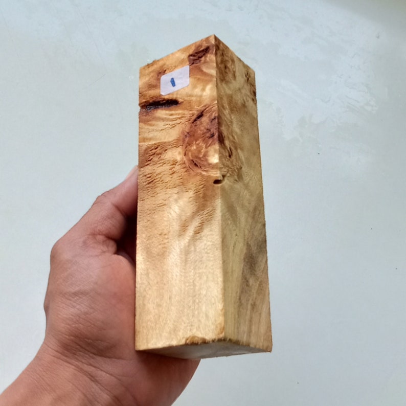High-figure Poplar Burl Wood Block: Mappa Poppa Craft Blank - Etsy