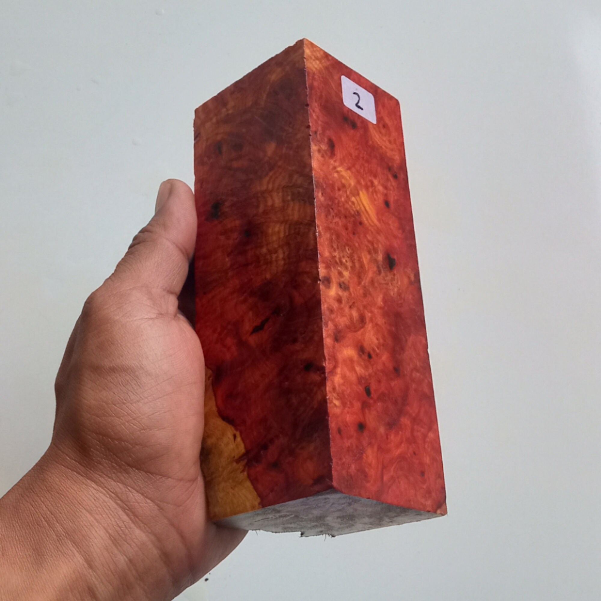 Red Amboyna Burl Wood Burl Wood Block Exotic Amboyna Wood High Figure ...