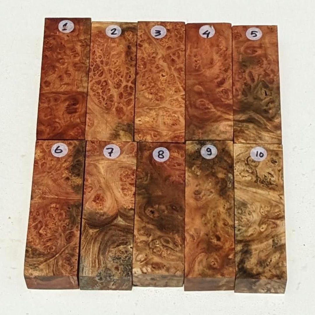 Exotic Burl Neem Wood Block 3x5x15cm – Rare Azadirachta Indica Burl for ...