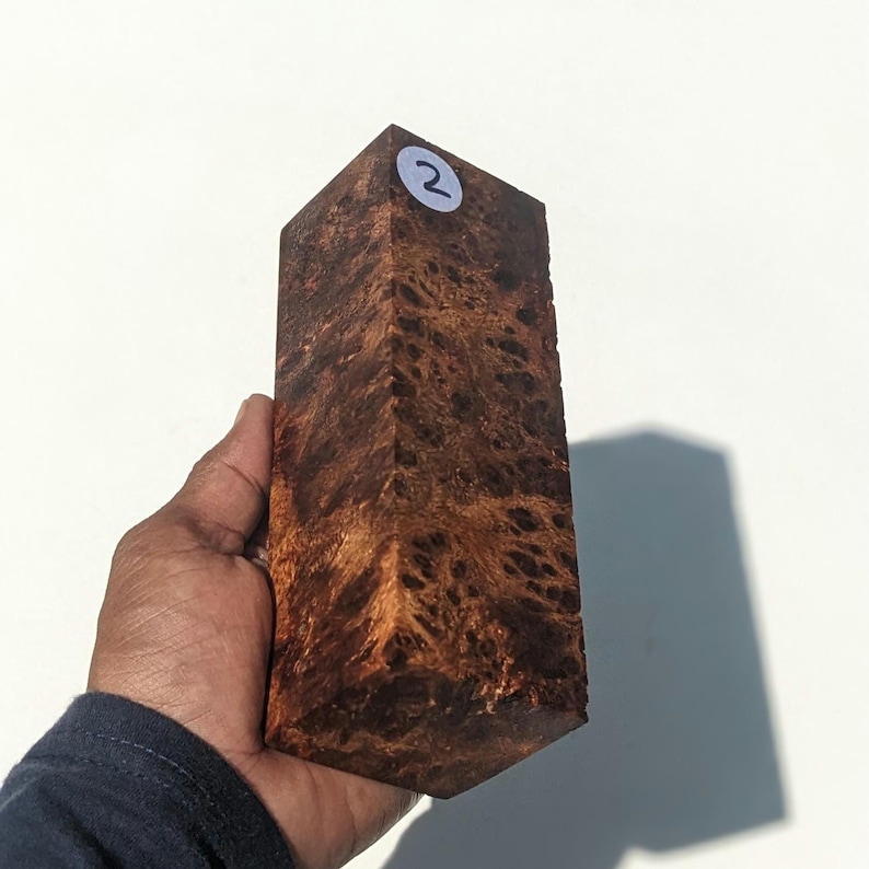 Exotic Albizia Burl Wood | Weru Burl Block for Knife Handles & DIY ...