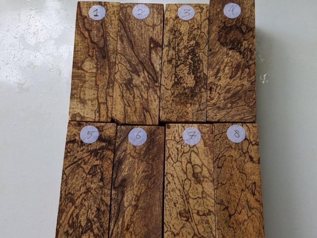 Zebra Wood Block | Spalted Wood Knife Handle Blank | Exotic Turning ...