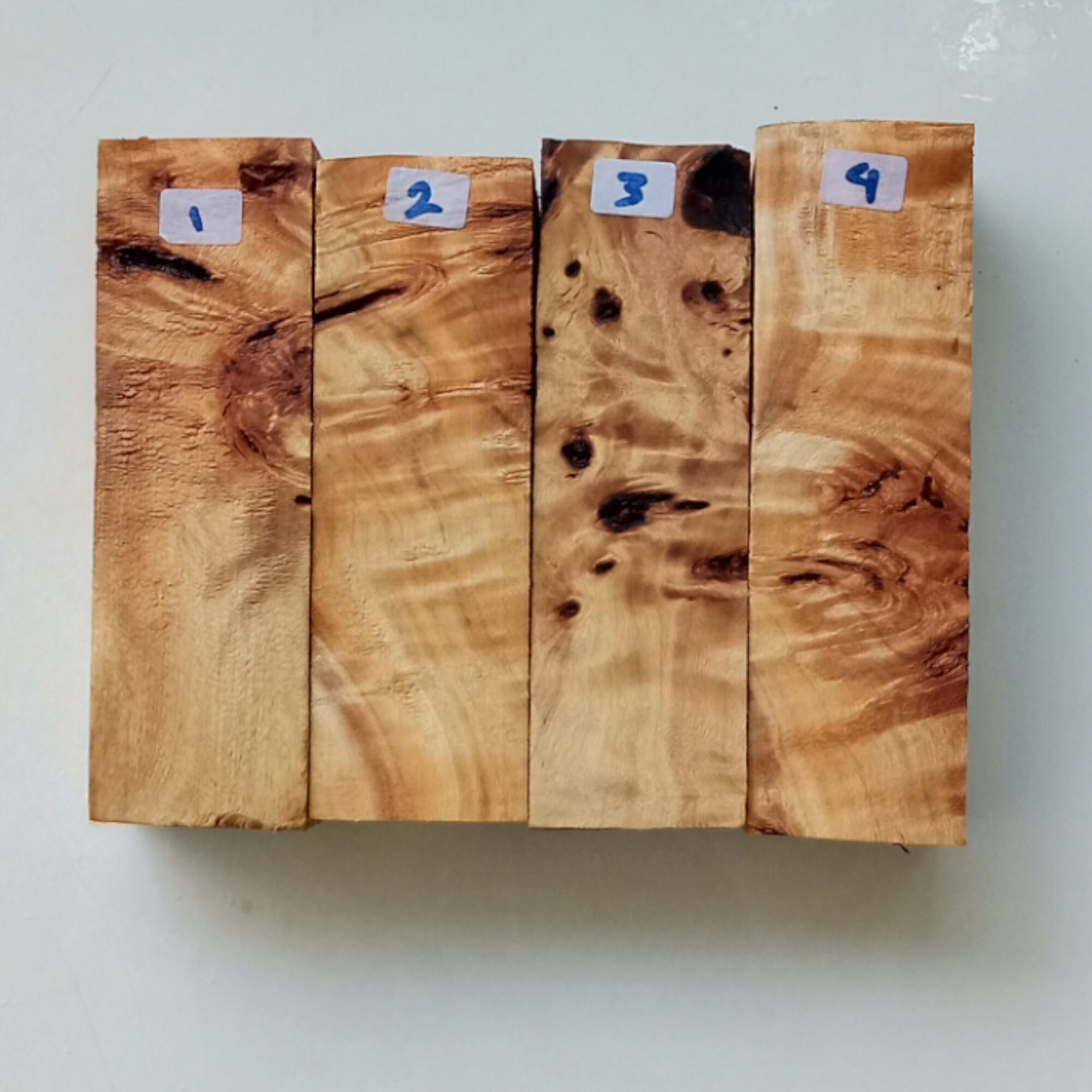 High-figure Poplar Burl Wood Block Mappa Poppa Burl Craft Blank Poplar ...
