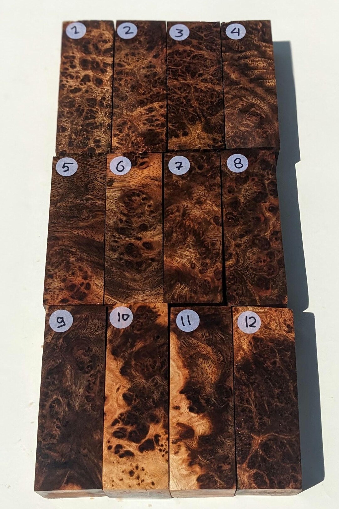 Exotic Albizia Burl Wood | Weru Burl Block for Knife Handles & DIY ...
