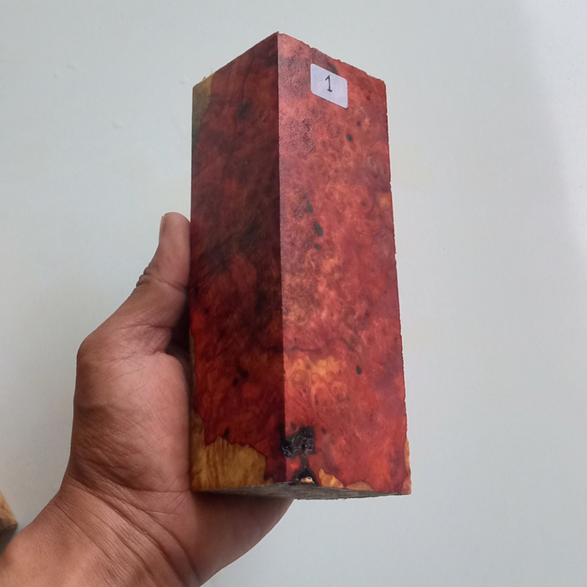 Red Amboyna Burl Wood Burl Wood Block Exotic Amboyna Wood High Figure ...