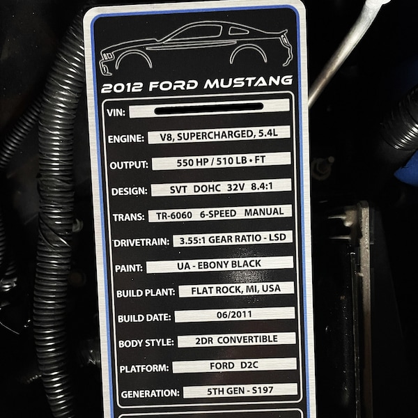 Ford Mustang Car Show Car Signs - Etsy