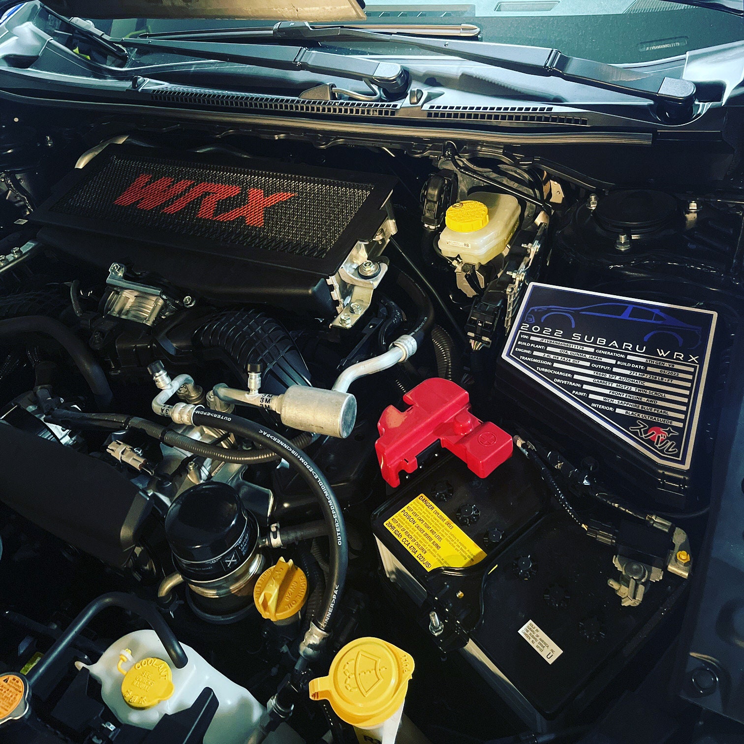 Subaru WRX Custom Aluminum Engine Bay Dress up Plaque Car Show VB 2022 ...