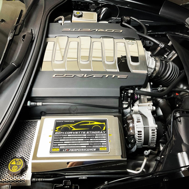 C7 Corvette Custom Aluminum Engine Bay Dress up Plaque Car Show 2014 ...