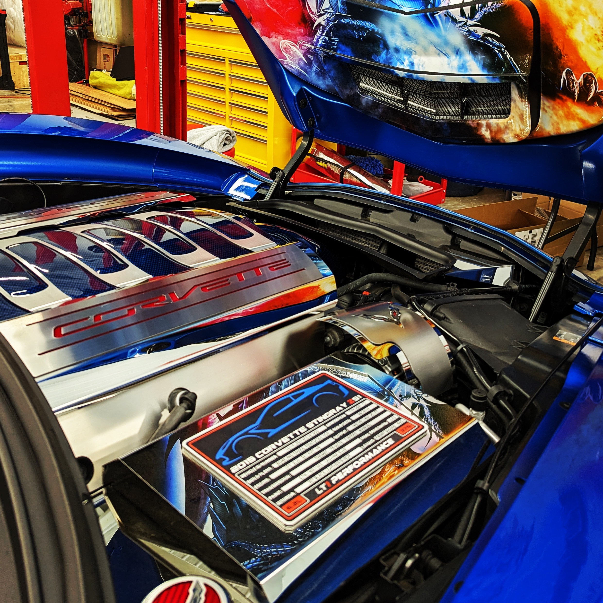 C7 Corvette Custom Aluminum Engine Bay Dress up Plaque Car Show 2014 ...