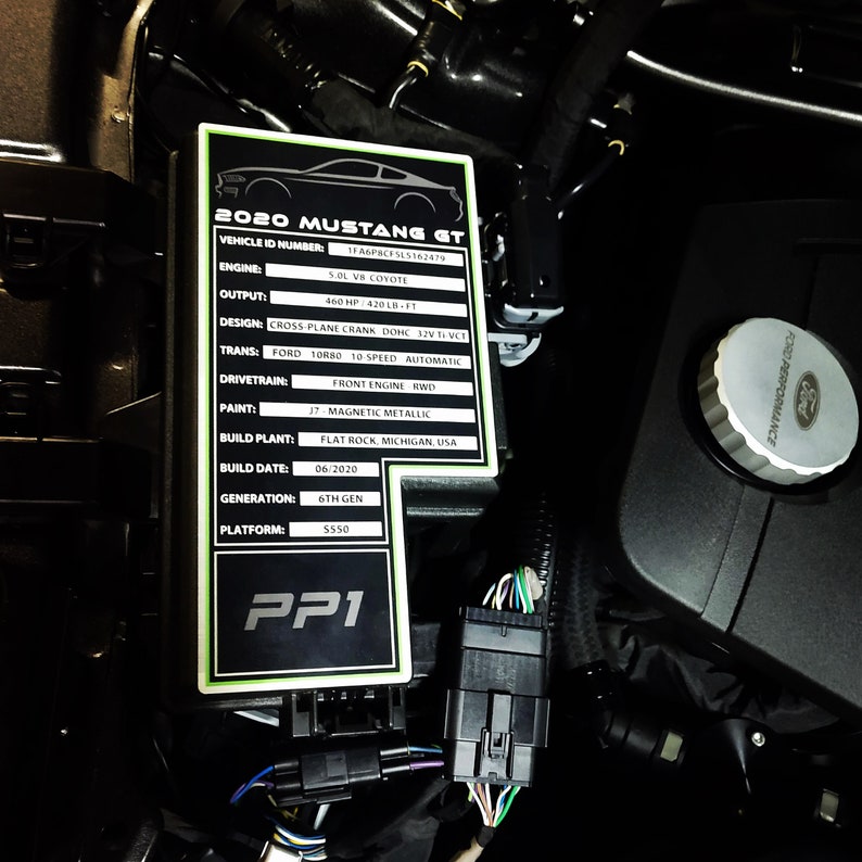 Ford Mustang S550 Custom Aluminum Engine Bay Dress up Plaque Car Show ...