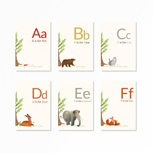 Buy Printable Alphabet Flash Cards Animal Alphabet ABC Poster ...