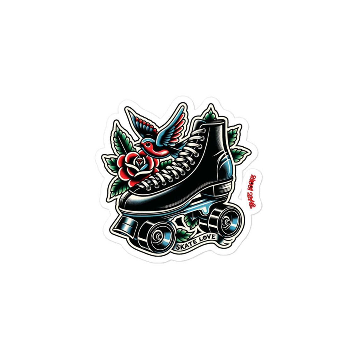 Bubble-free Roller Skate Stickers With Original Vintage Style Skate Art ...