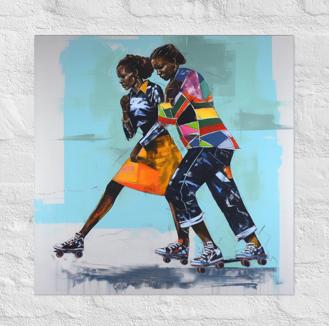 Roller Skate Art Print, Skate Culture Poster, Colorful Wall Decor - Etsy