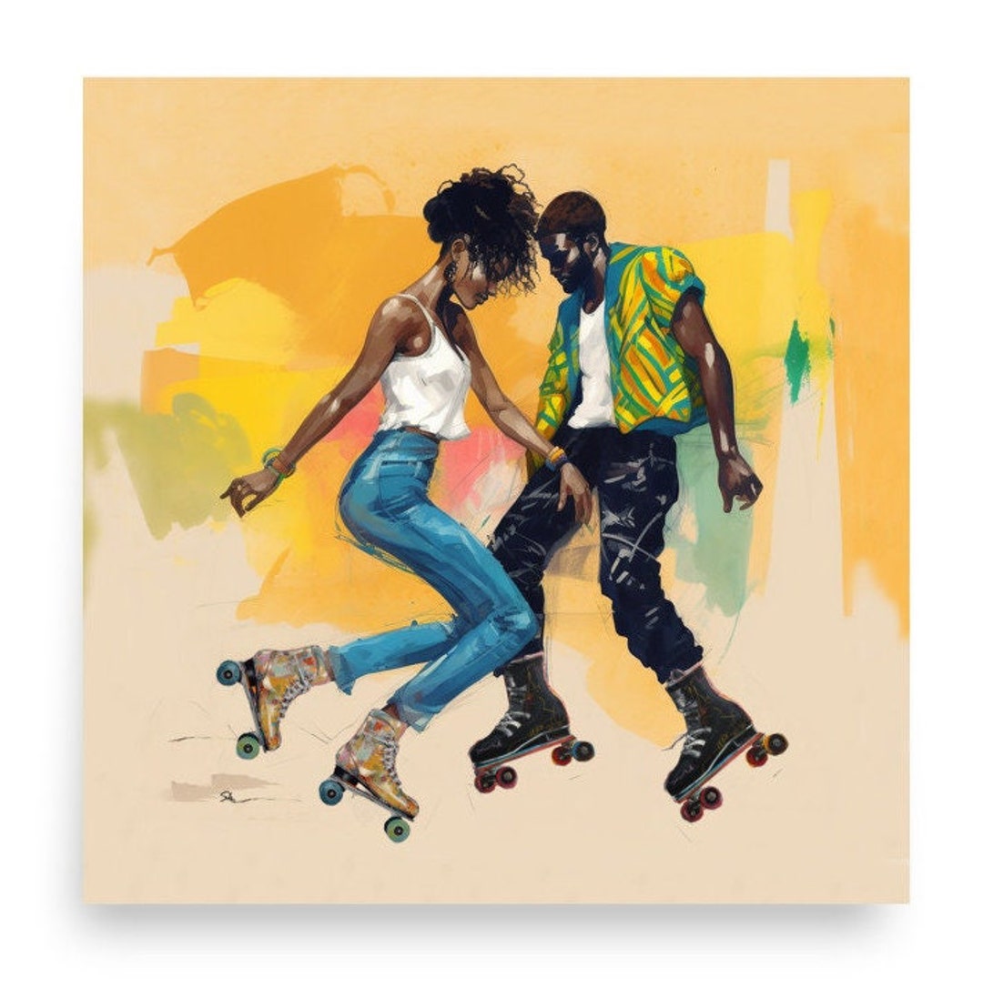 Colorful Roller Skate Art Print, Skate Culture Poster - Etsy