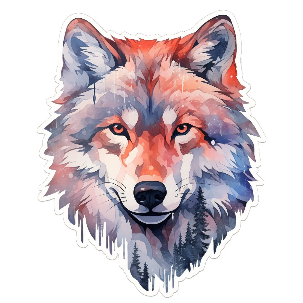 Wolf Sticker Pack 6 Unique Wolf Decals for Water Bottles, Laptops, and ...