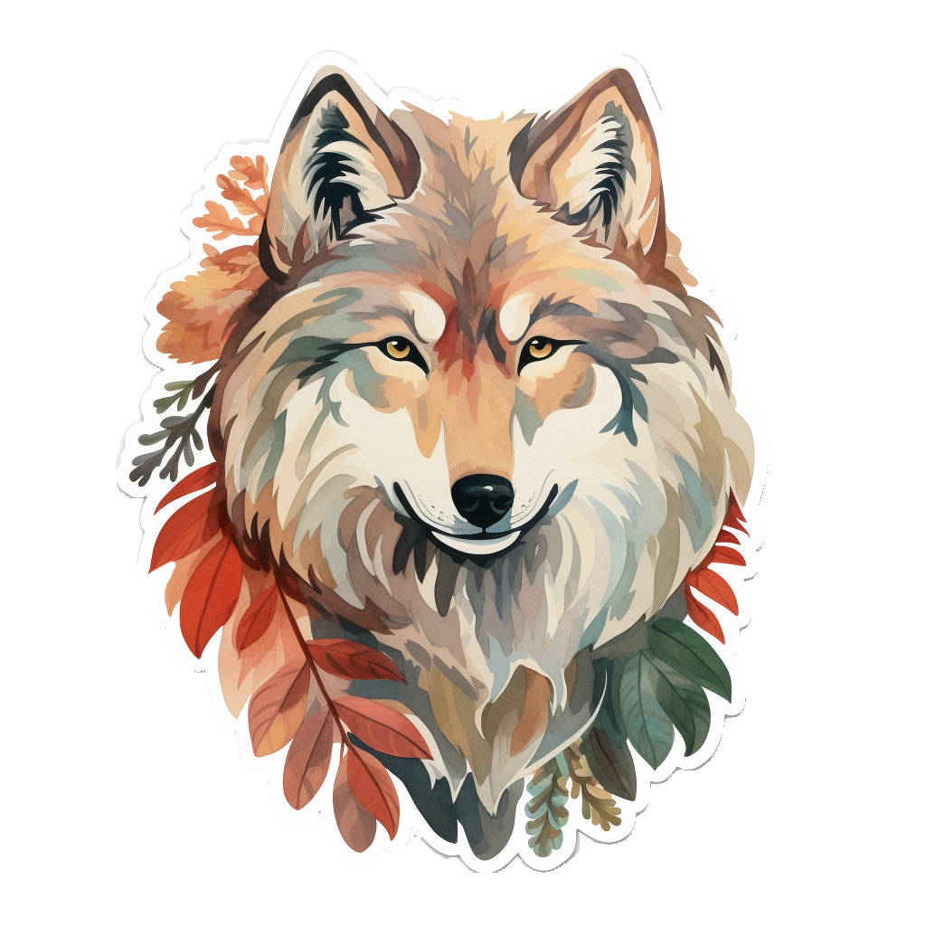 Wolf Sticker Pack 6 Unique Wolf Decals for Water Bottles, Laptops, and ...