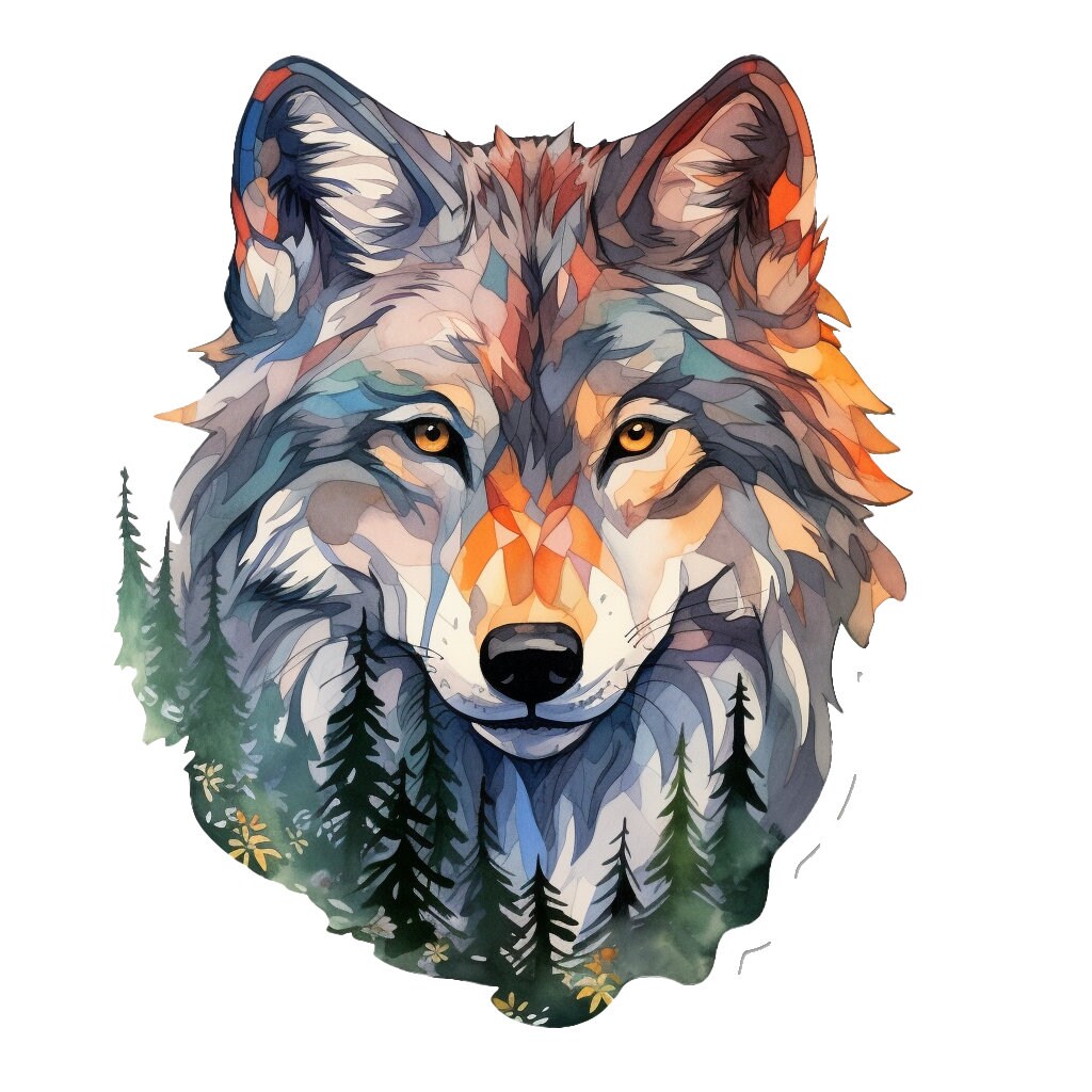 Wolf Sticker Pack 6 Unique Wolf Decals for Water Bottles, Laptops, and ...