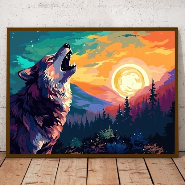 Wolf Poster - Etsy
