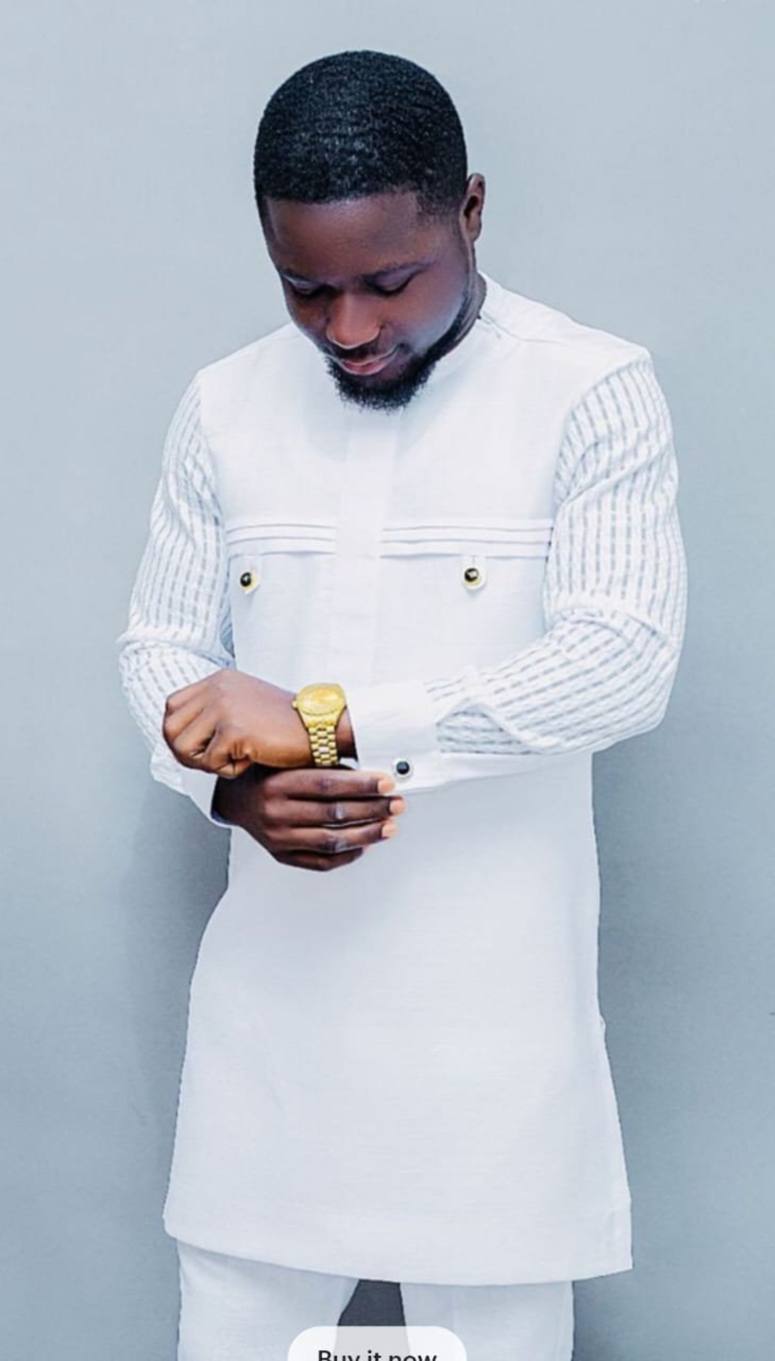 White African Men's Outfit, Shirt Matching Pants, Wedding Guest ...