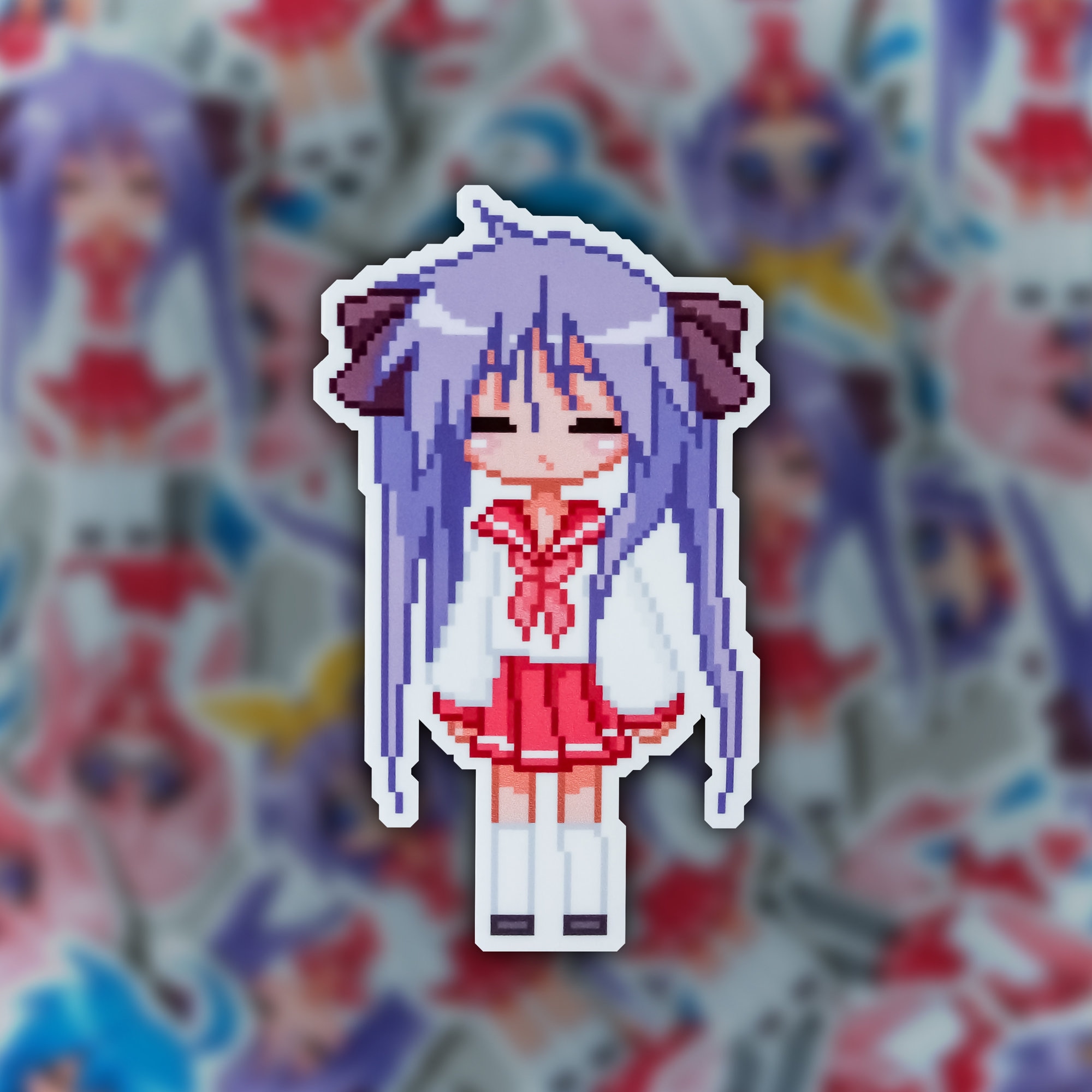 Lucky Star Pixel Style Vinyl Stickers - Etsy