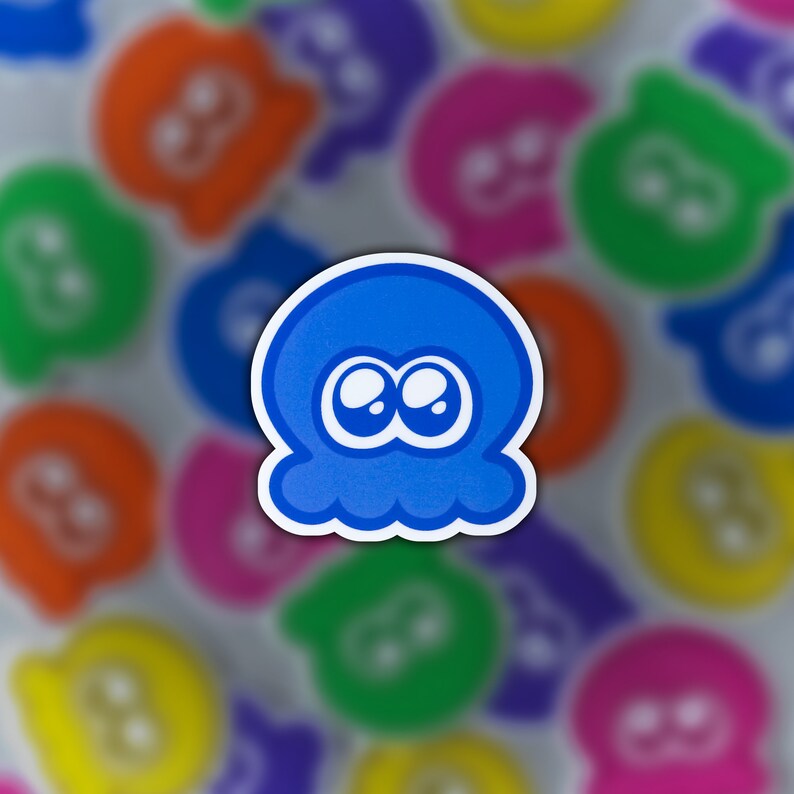 Splatoon Octopus Octoling Rainbow Vinyl Stickers - Etsy