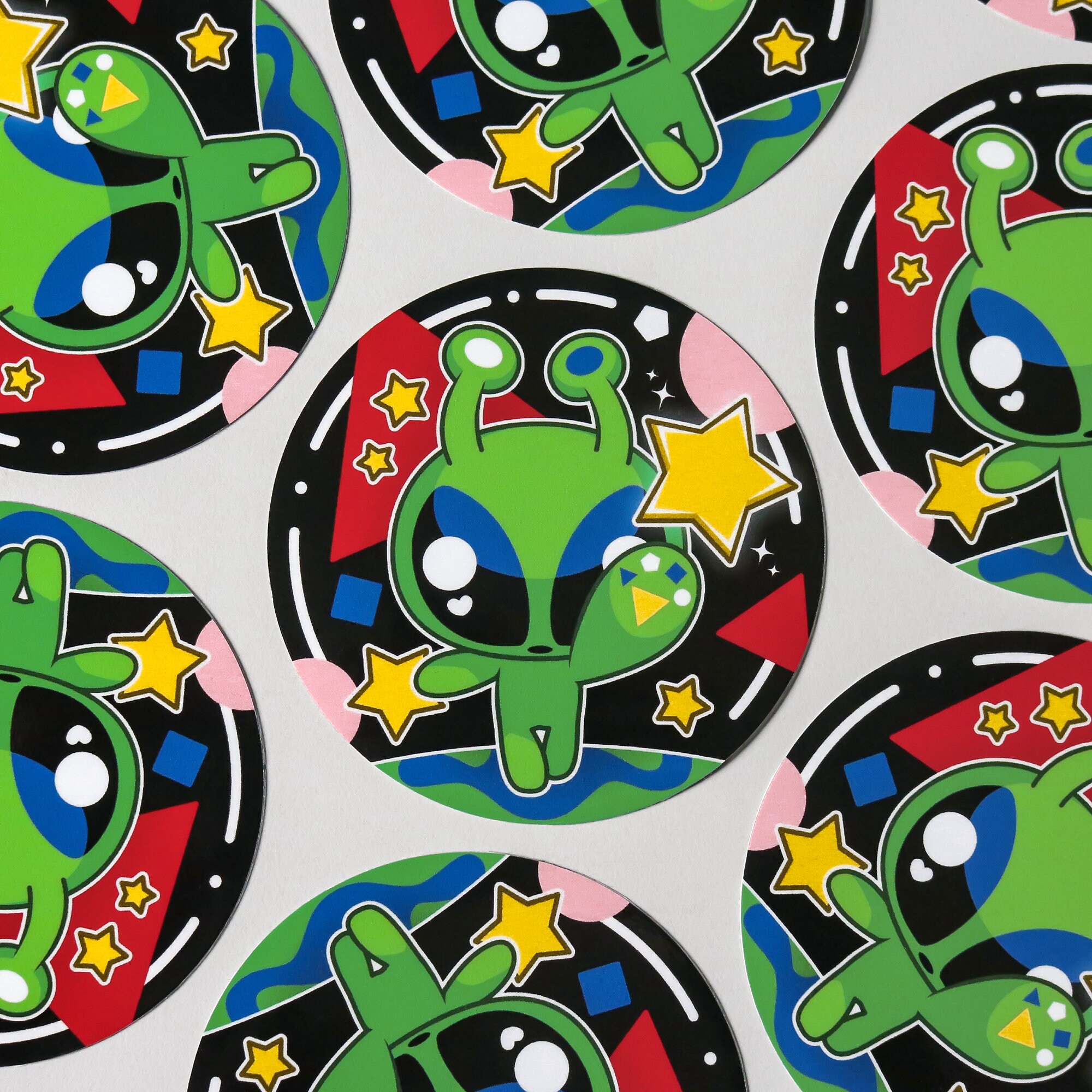 Ikea Alien Star Catcher Circle Vinyl Sticker - Etsy
