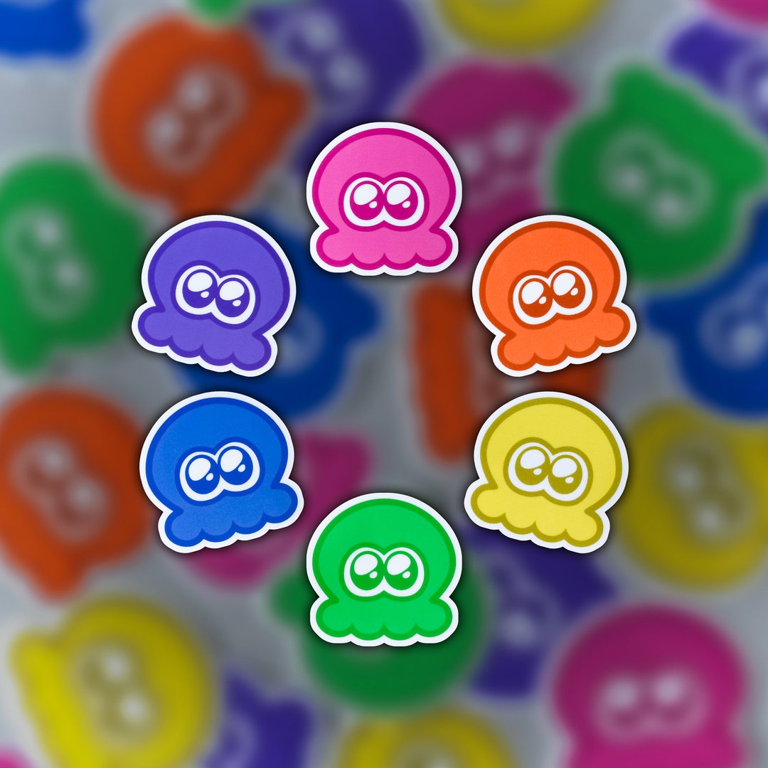 Splatoon Octopus Octoling Rainbow Vinyl Stickers - Etsy