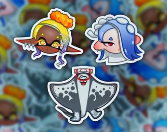 SPLATOON 3 Shiver and Frye Deep Cut Idol Vinyl Stickers | Waterproof ...