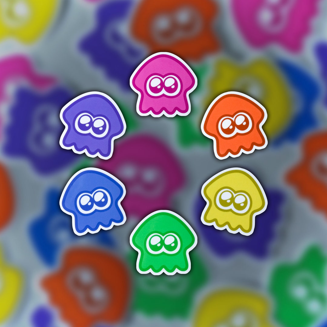 Splatoon Squid Inkling Rainbow Vinyl Stickers - Etsy