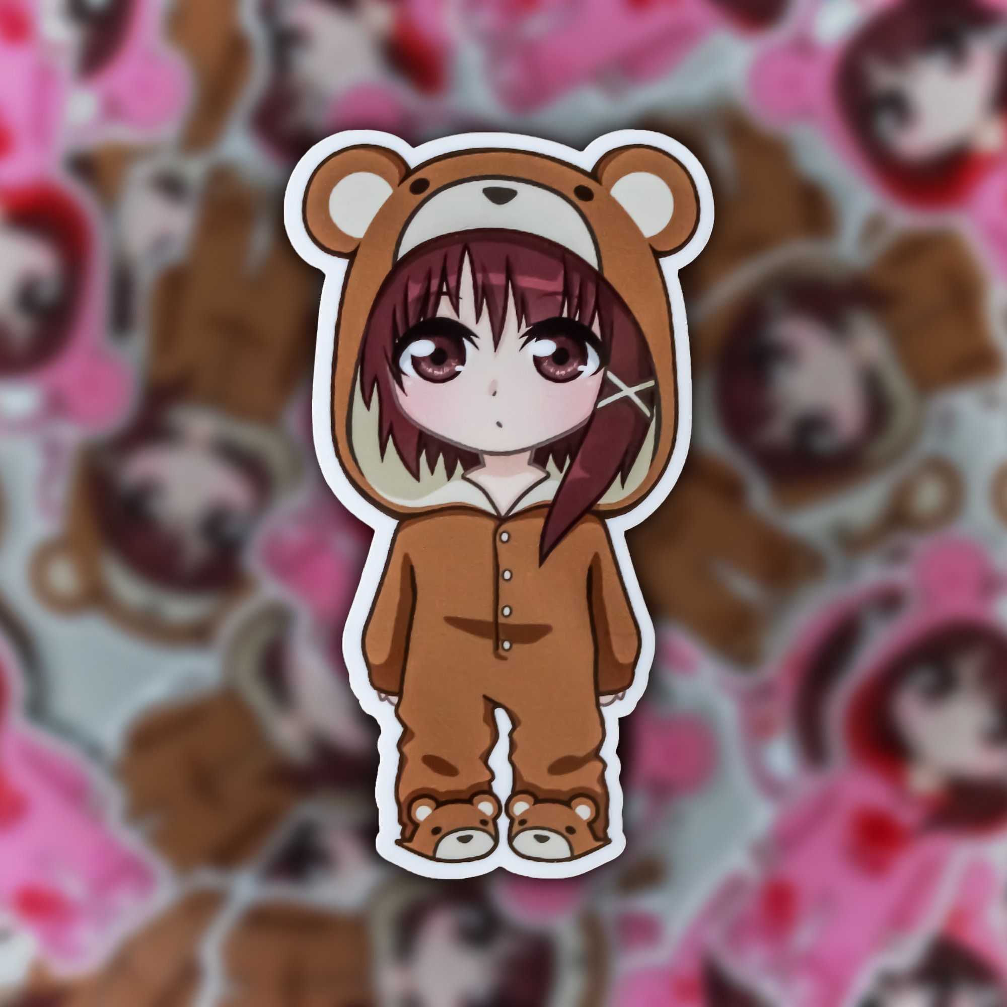 Serial Experiments Lain Gloomy Bear Kigurumi Vinyl Stickers - Etsy