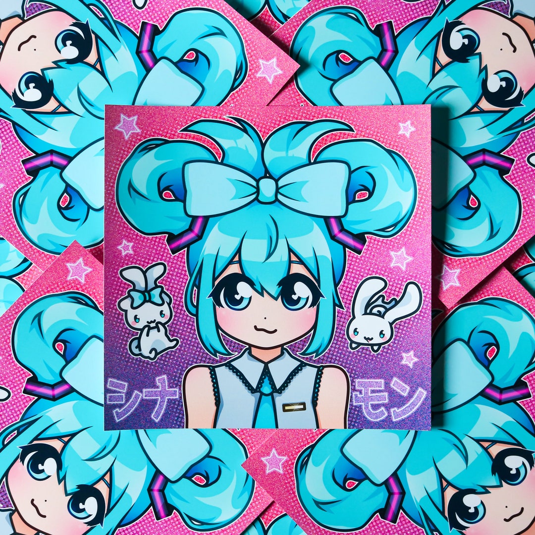 Hatsune Miku & Cinnamoroll Square Prints - Etsy