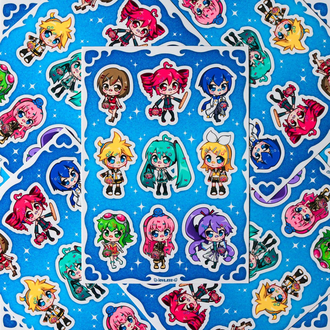 Vocaloid A5 Vinyl Stickers Sheet - Etsy