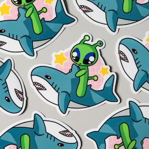 Ikea Alien & Shark Vinyl Sticker - Etsy