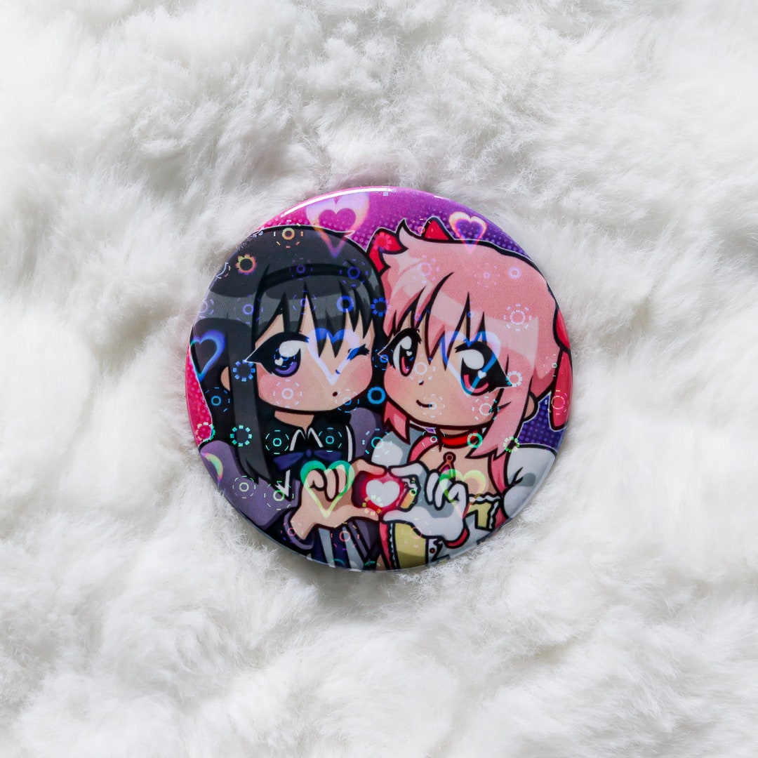 Holographic Puella Magi Madoka Magica 58mm Pins / Badges / Buttons - Etsy