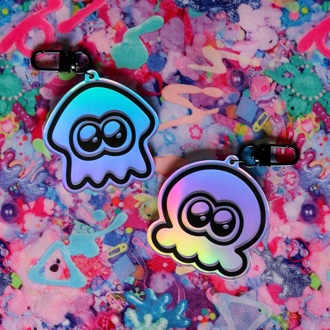 Holographic Splatoon Acrylic Keychains - Etsy