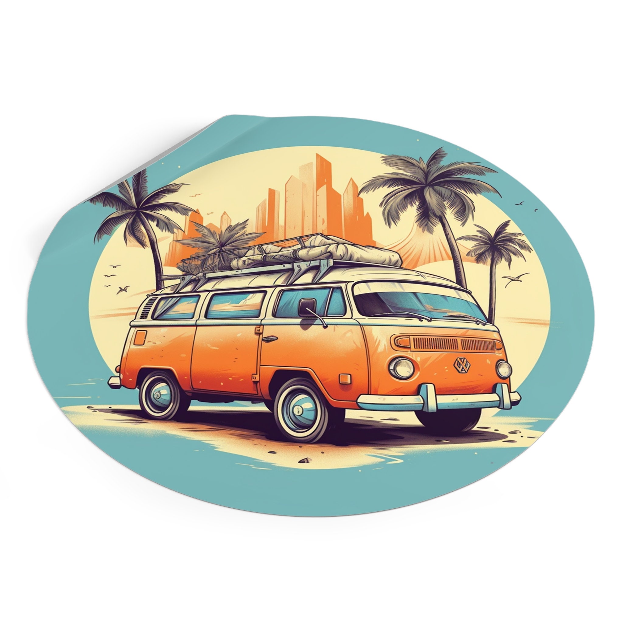 Retro 80's Beach Buggy Sticker - Etsy