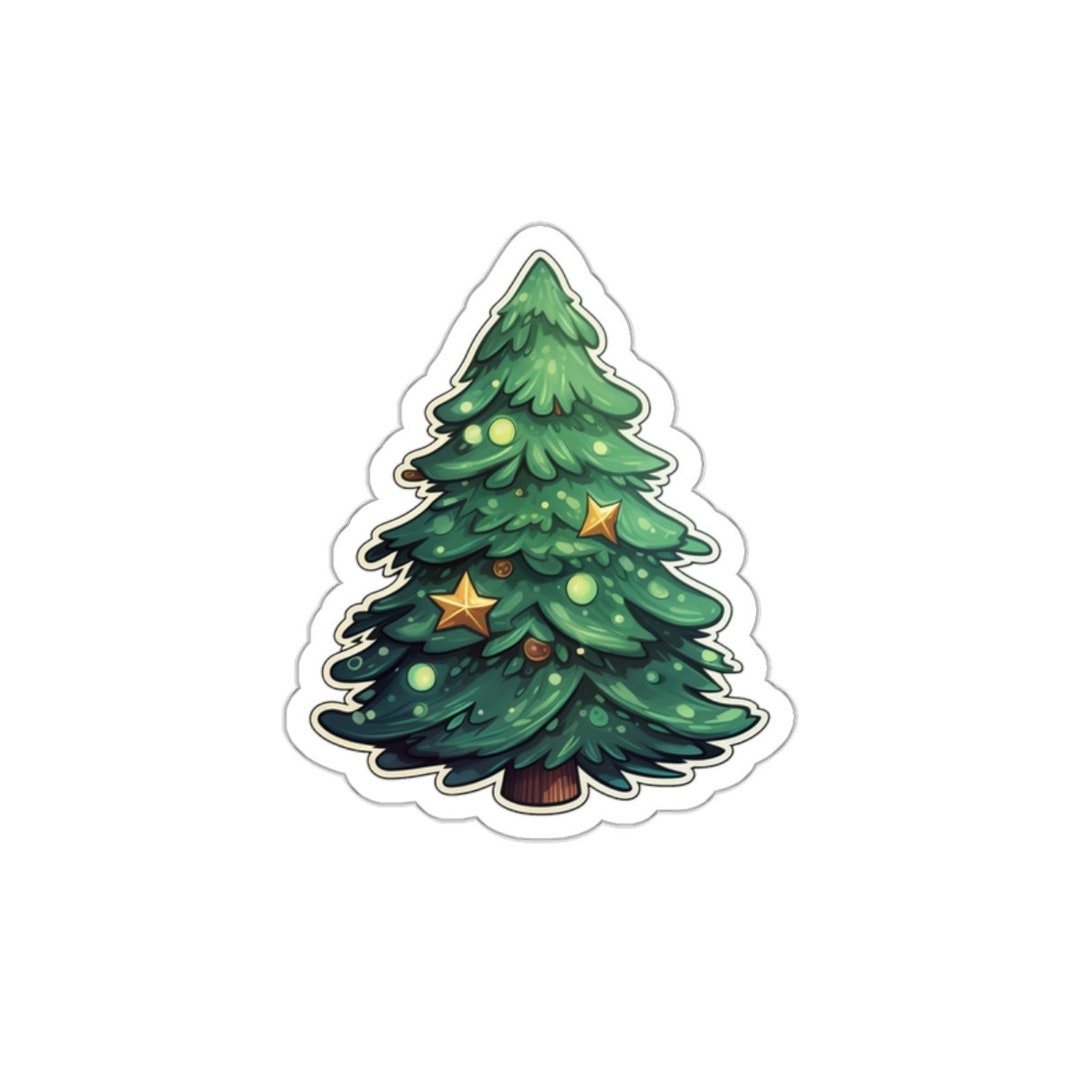 Christmas Tree Die-cut Sticker - Etsy