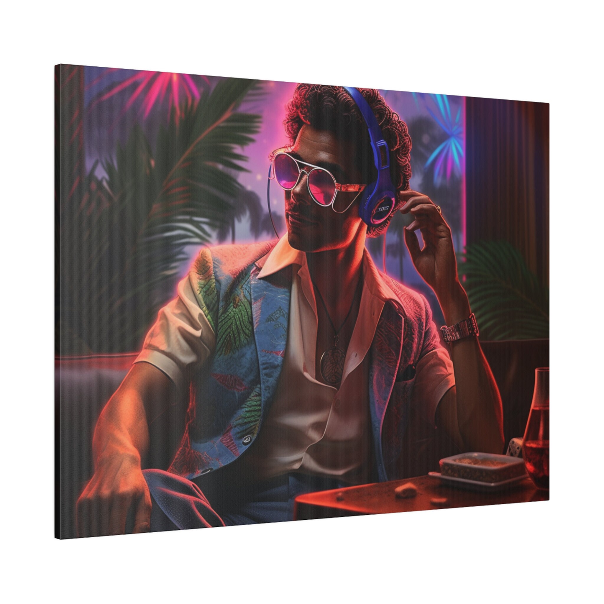 80's Disco DJ canvas Art - Etsy
