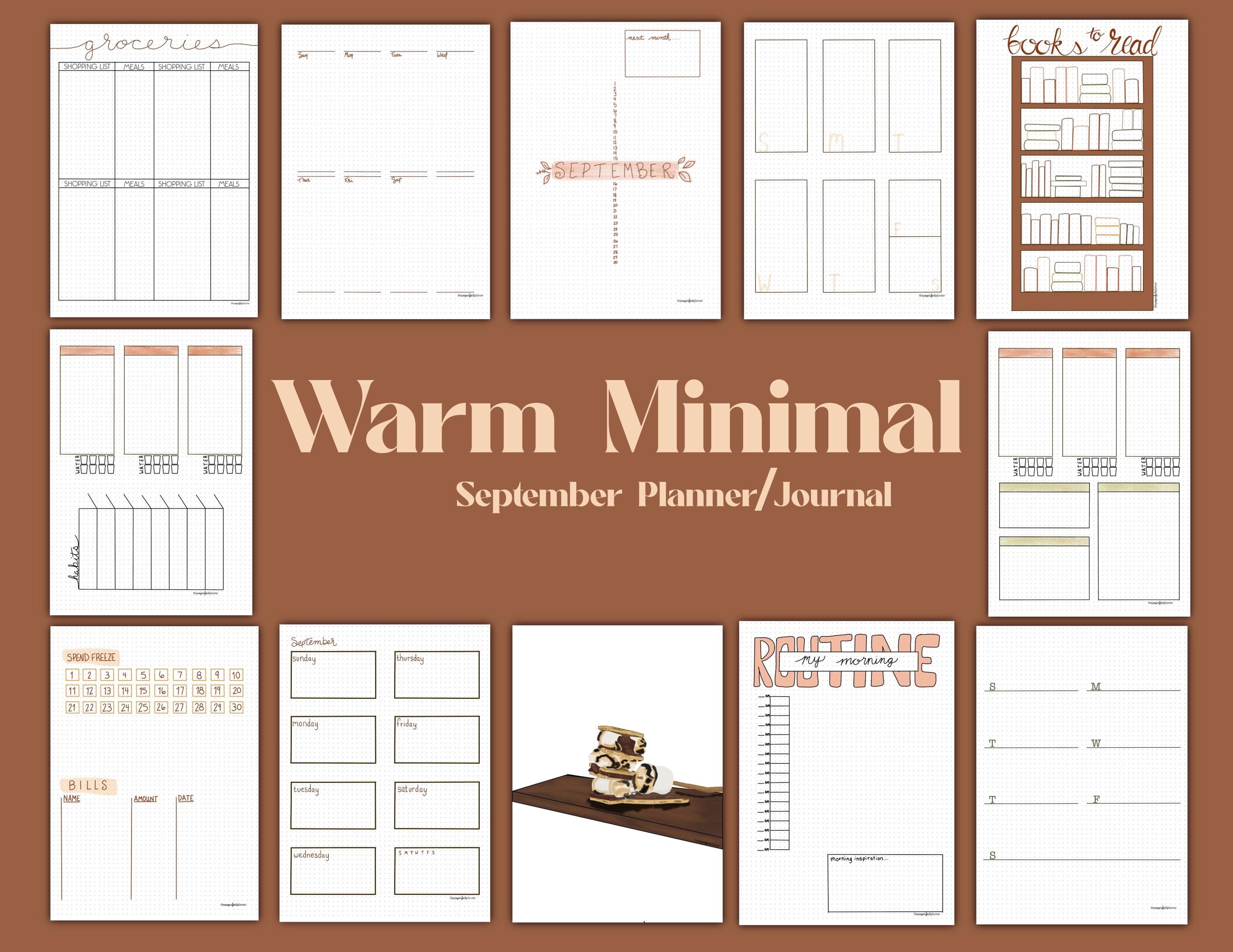 Printable Fall Bullet Journal Bundle | Dot Grid Planner - Etsy