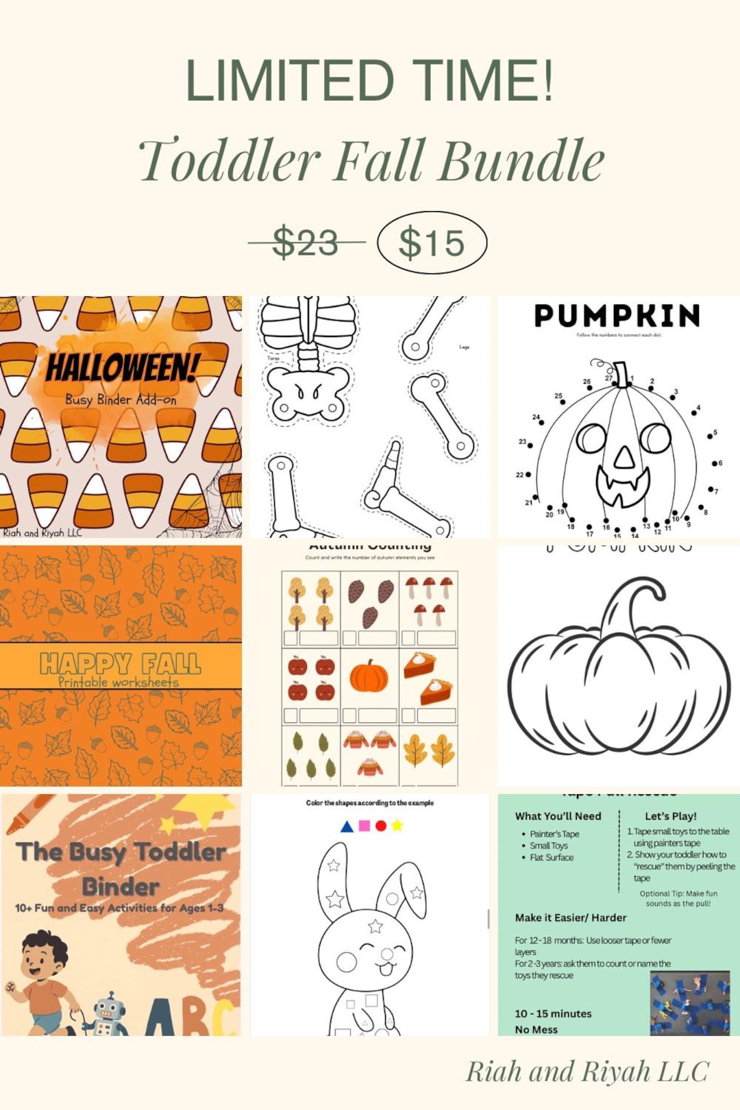 Limited Time Busy Toddler Binder Fall Bundle | Halloween & Fall Add-ons ...