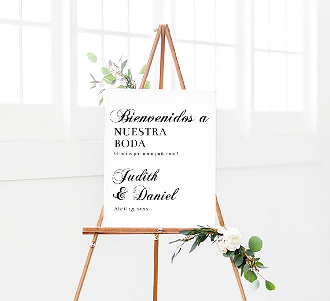 Letrero Para Boda Minimalista, Spanish Wedding Sign - Etsy
