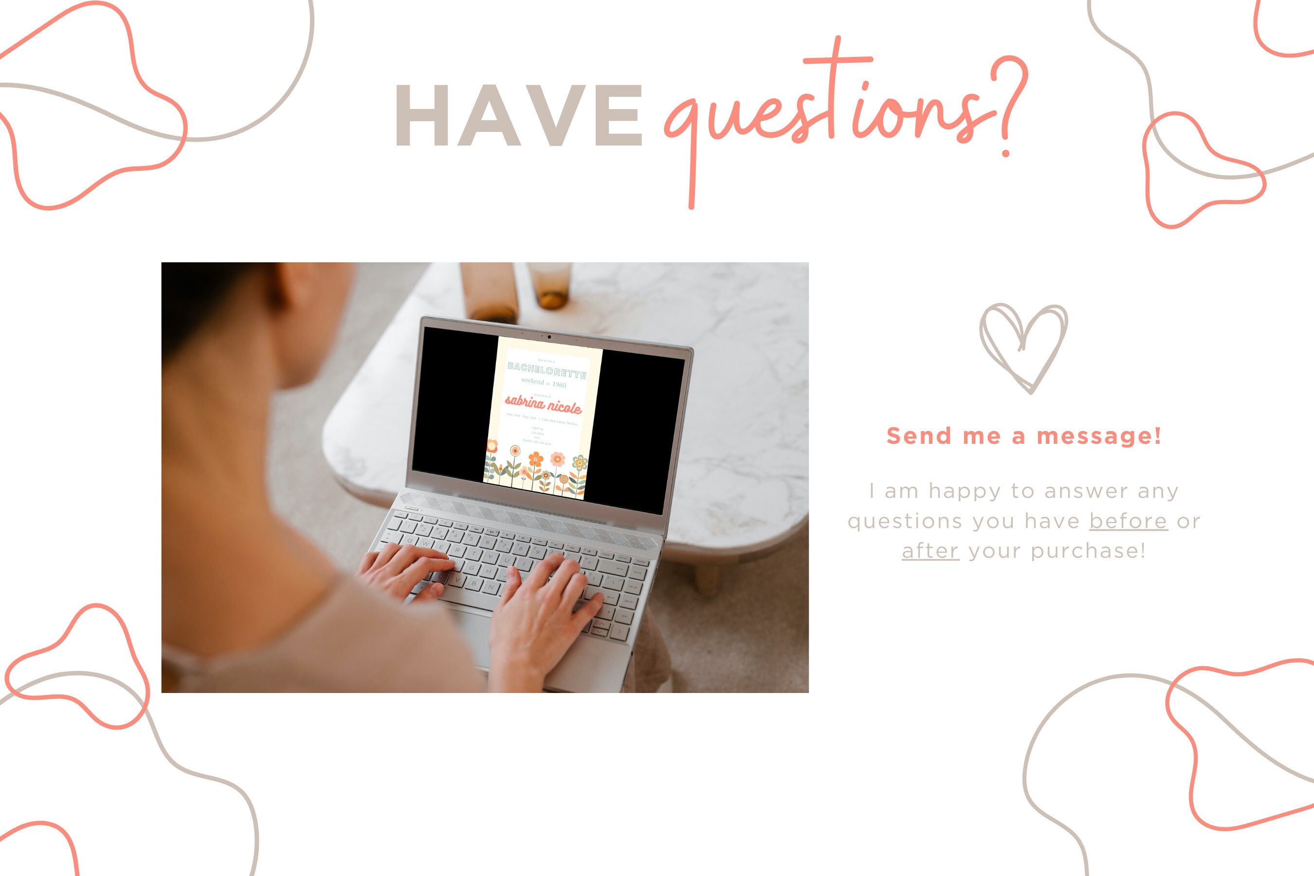 60's Groovy Bachelorette Invitation & Itinerary L Printable 1960s Bach ...