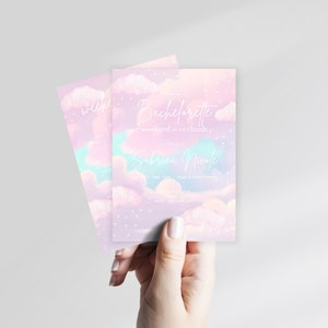 Clouds Bachelorette Invitation & Itinerary L Printable on Cloud Nine ...
