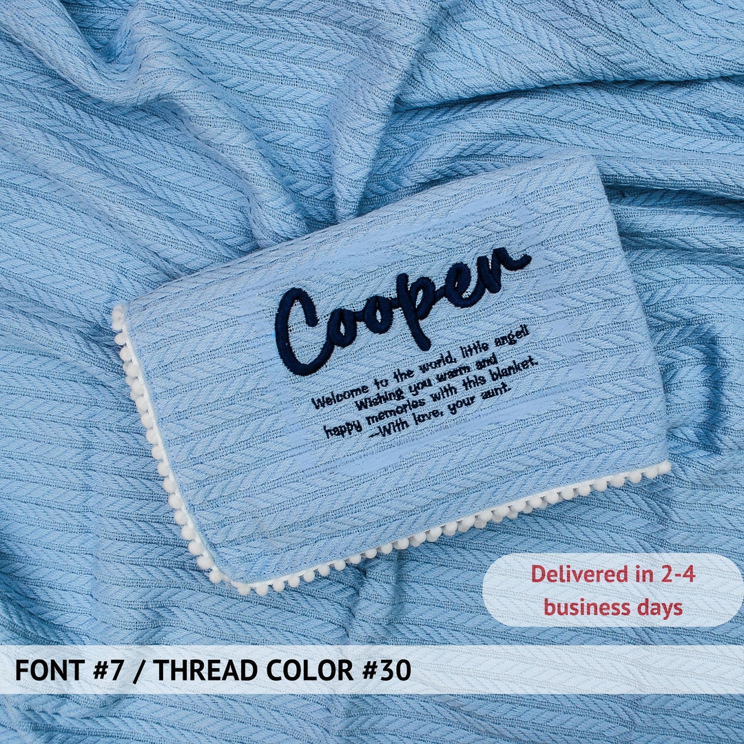 Personalized Baby Blanket With Name and Note Embroidered I Special ...