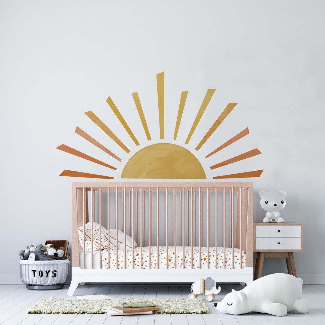 Rising Sun Wall Decal, Nursery Wall Decal, Rising Sun Wall Sticker ...
