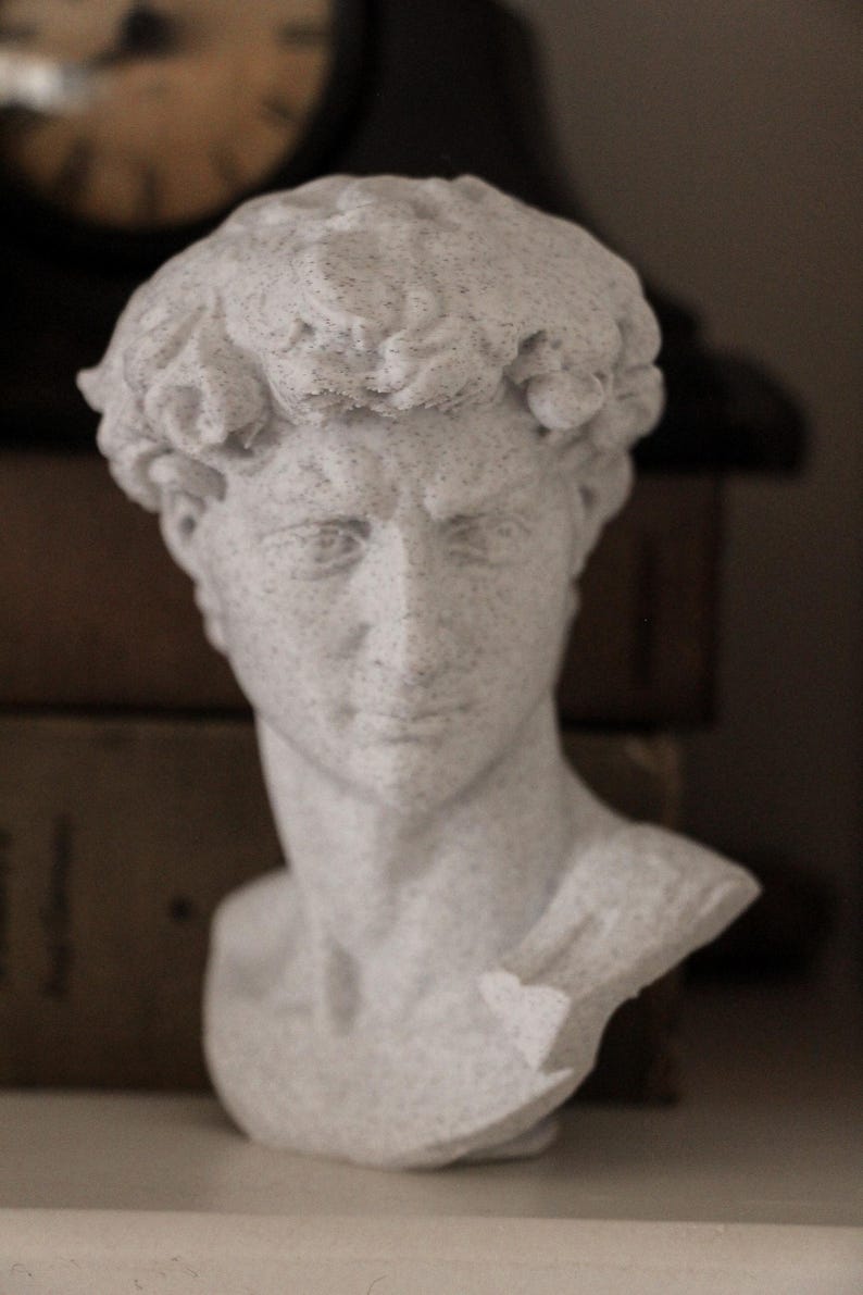 Museum Quality Marble Statue of David Bust - Etsy