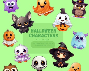 Halloween Characters Clip Art, Friendly Halloween, Cute Halloween ...