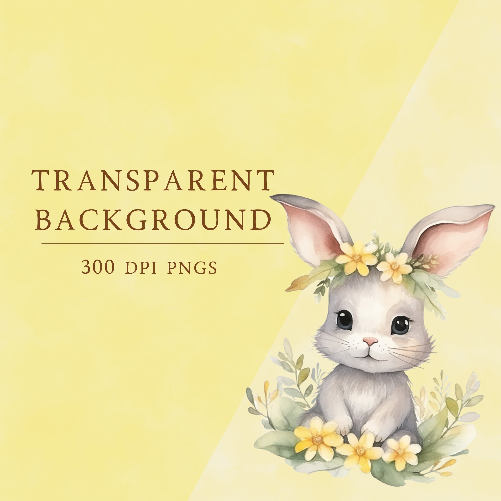 Flower Animals Clipart Watercolor, Spring Clipart, Commercial Use ...