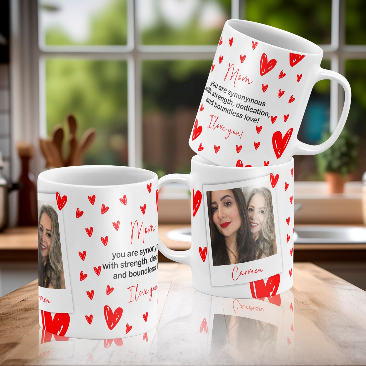 Mothers Day Mug With Picture Png Photo Mug Template Dia De Las Madres ...