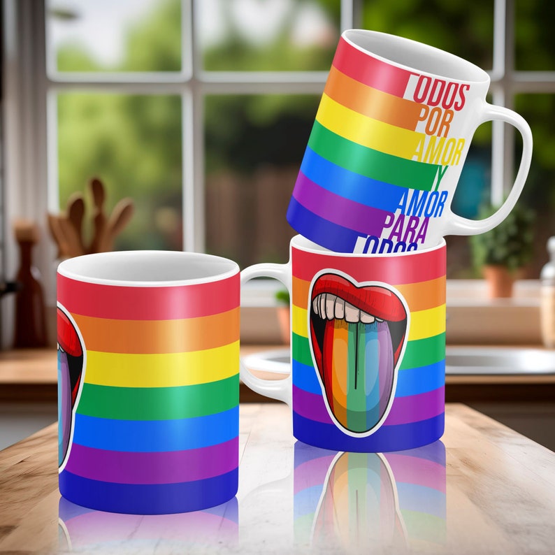 LGBT Mug Design Amor Para Todos Spanish Mug Wrap Pride Sublimation Wrap Lesbian Pride Mug Png ...